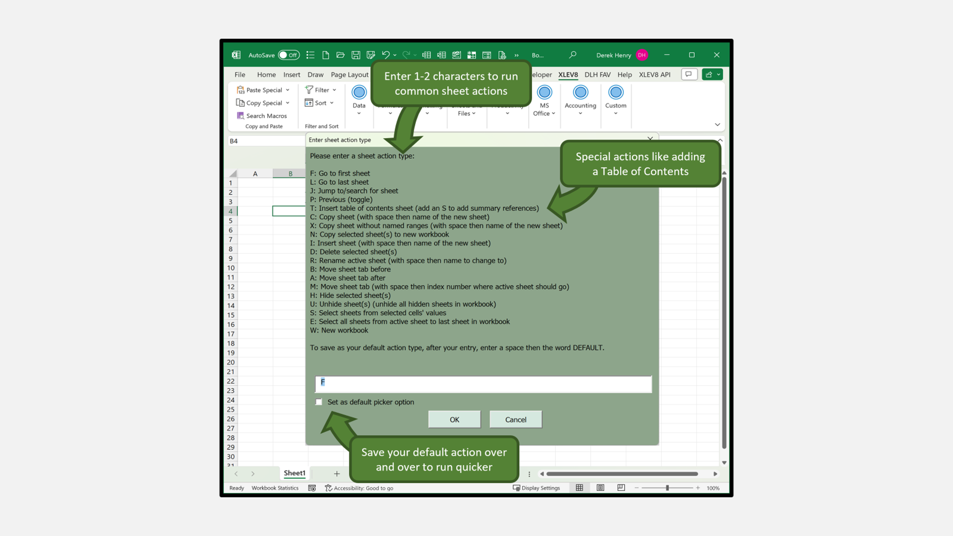 XLEV8 MANUAL: SHEET ACTION PICKER - Excelevate.co