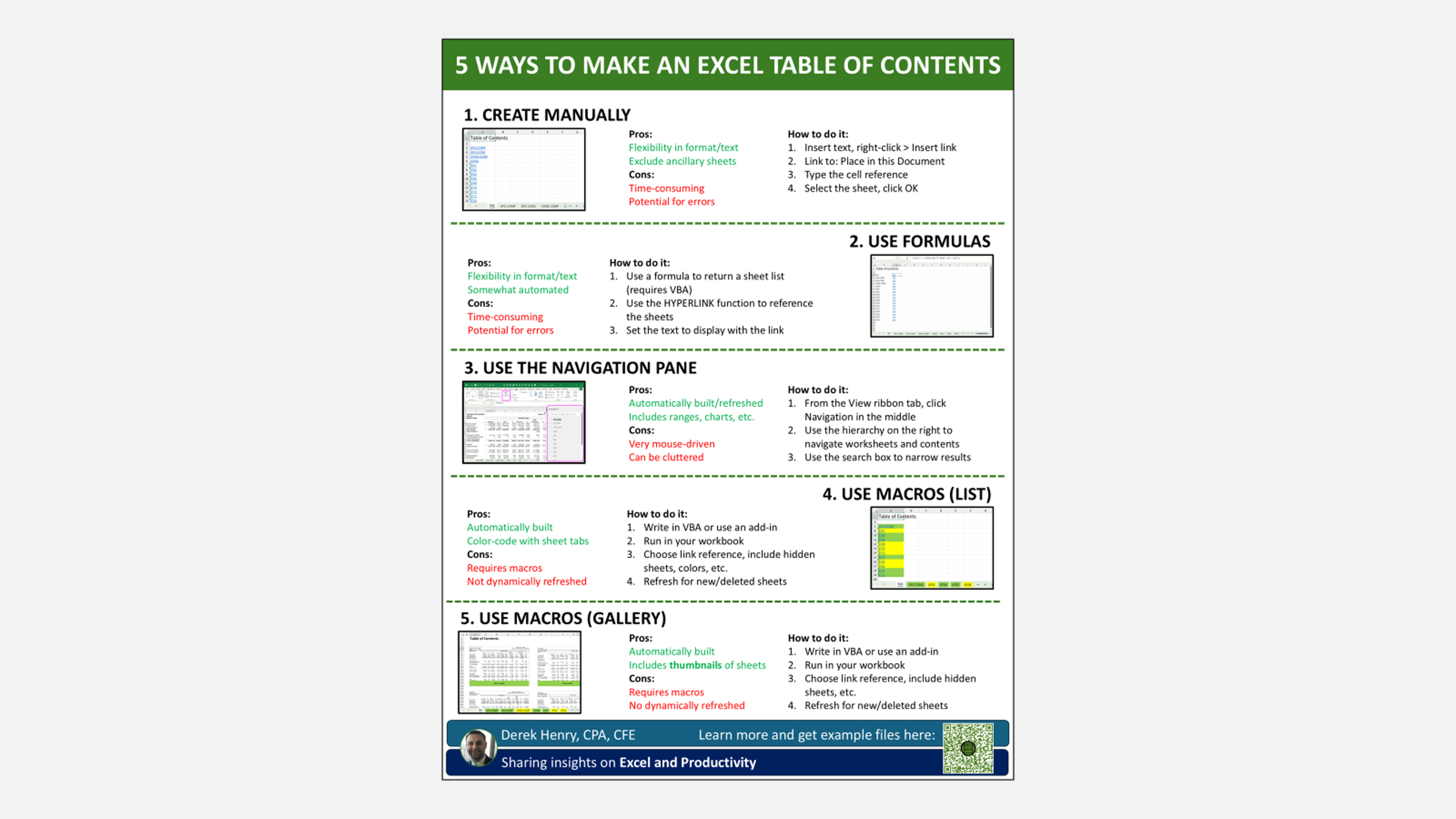 5 Ways to Make an Excel Table of Contents - Excelevate.co