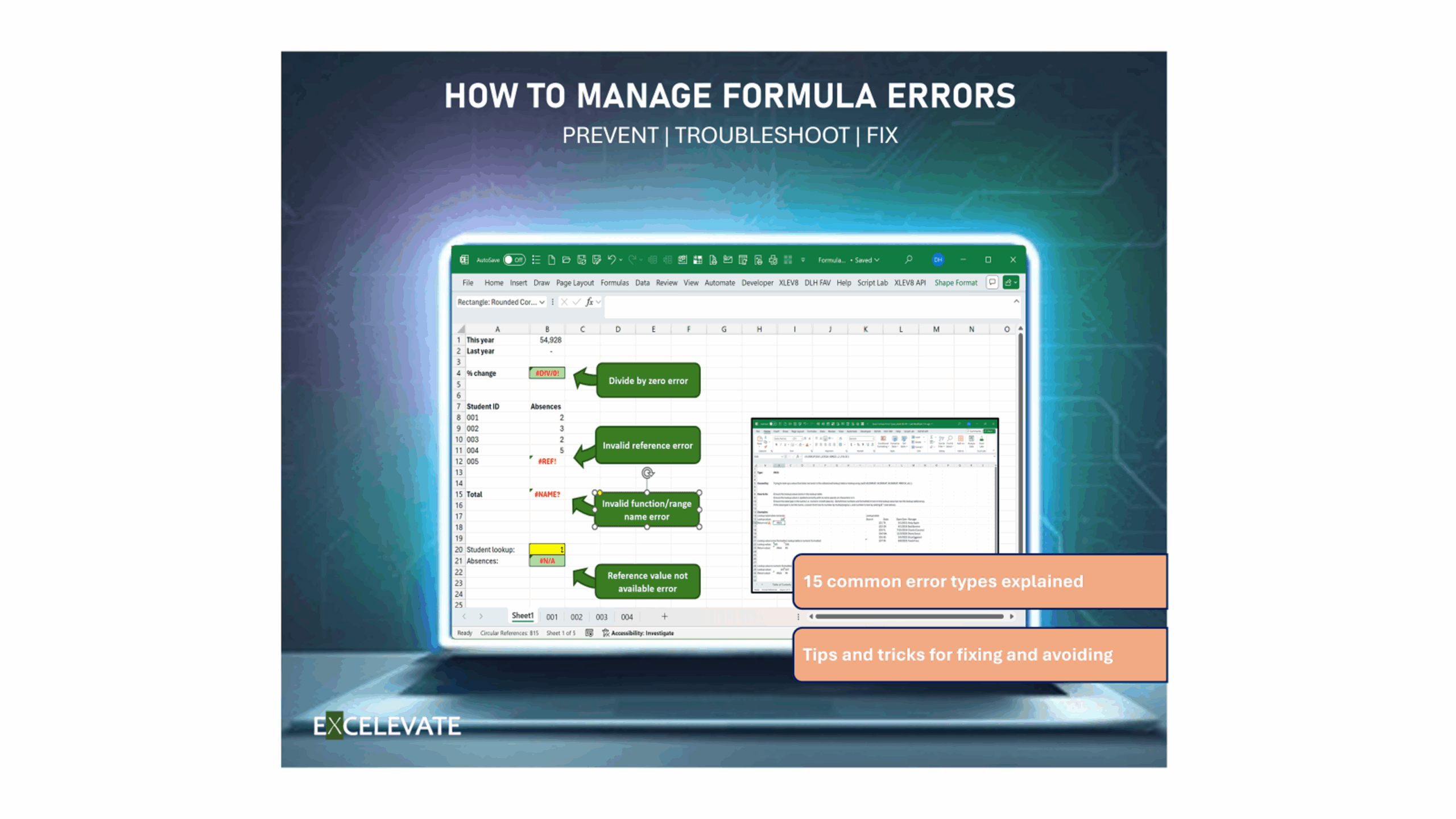 Excel Formula Errors Help Guide - Excelevate.co