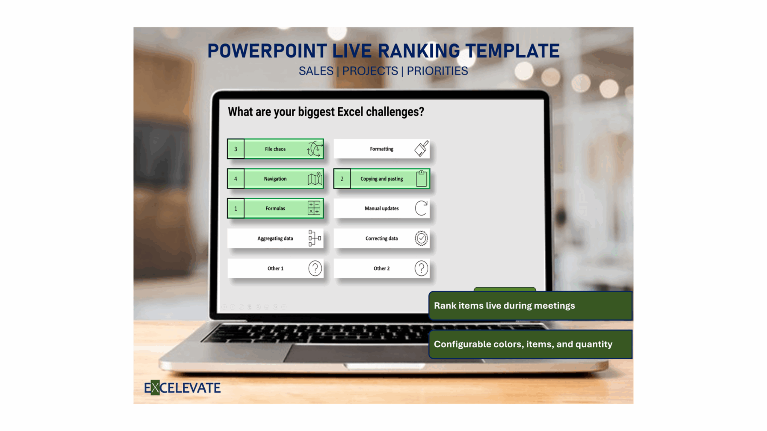PowerPoint Live Ranking Template - Excelevate.co