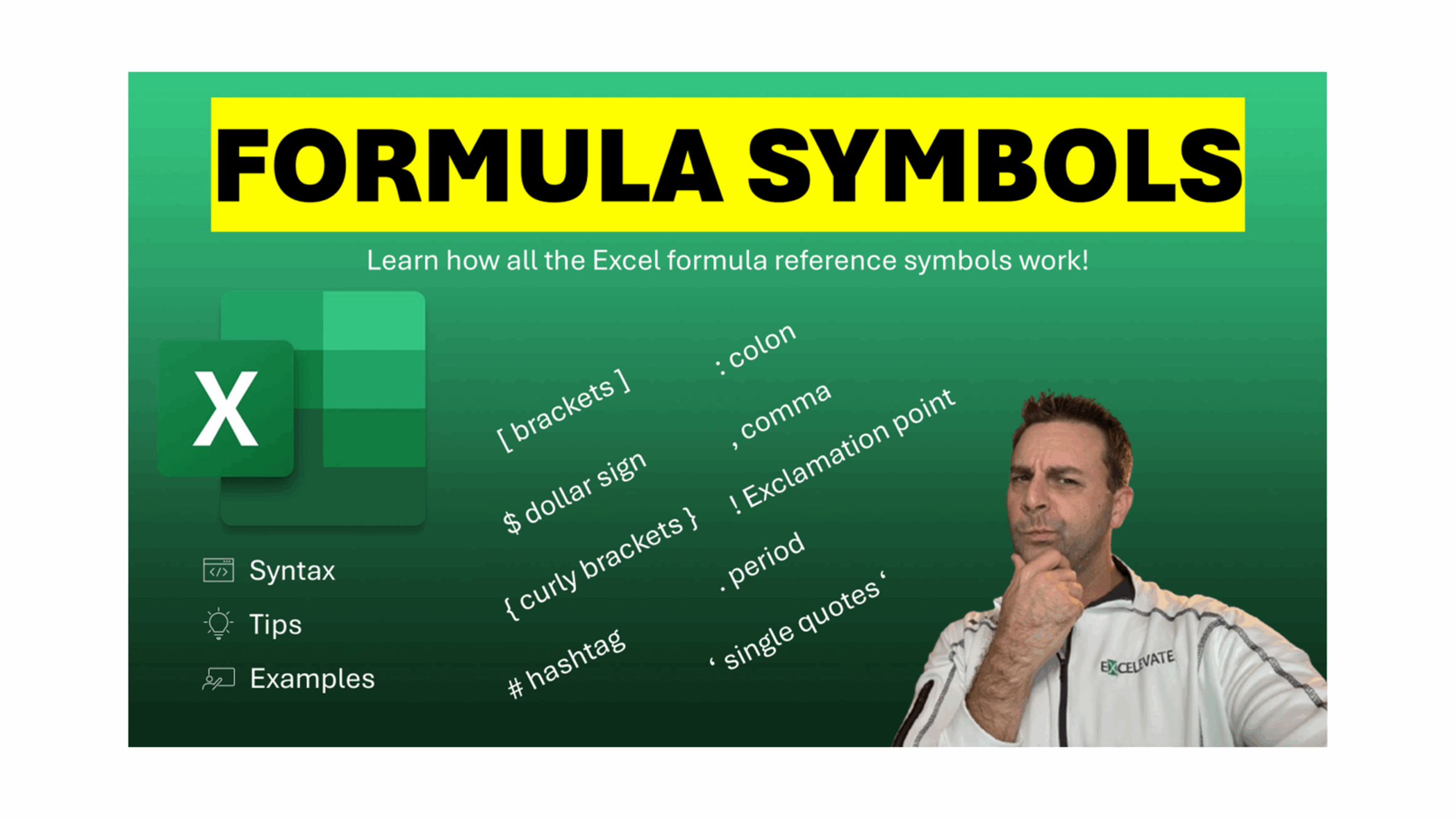 Excel Formula Symbols Defined - Excelevate.co
