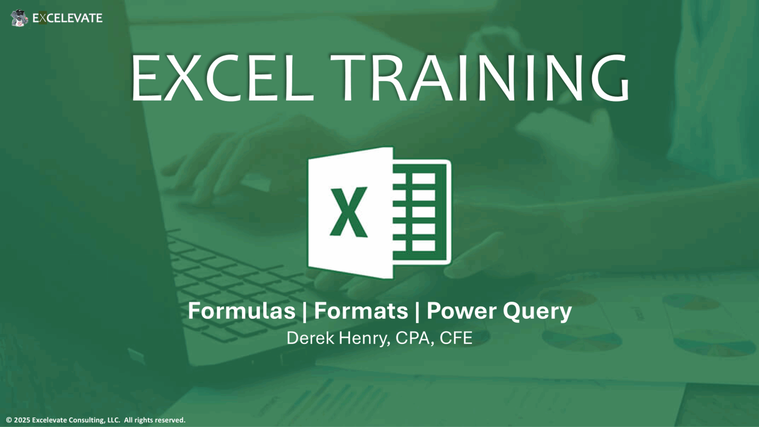 Excel Formulas | Formatting | Power Query – Training Workbook - Excelevate.co